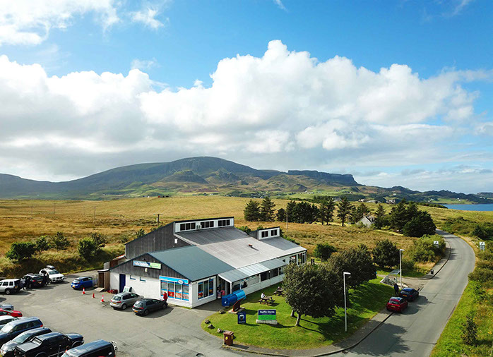 Staffin Community Hall contains a Hall Gym Shop Cafe Exhibition Space ...